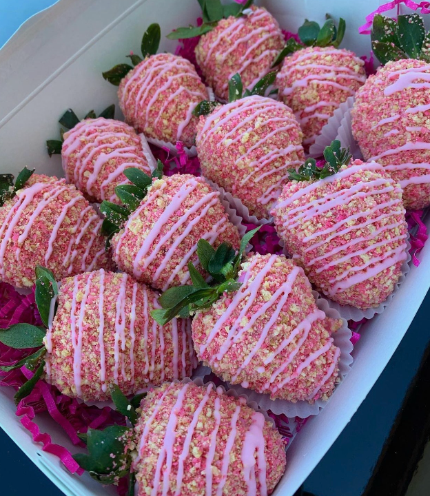 Strawberry Shortcake Chocolate Covered Strawberries | Marys Cakes